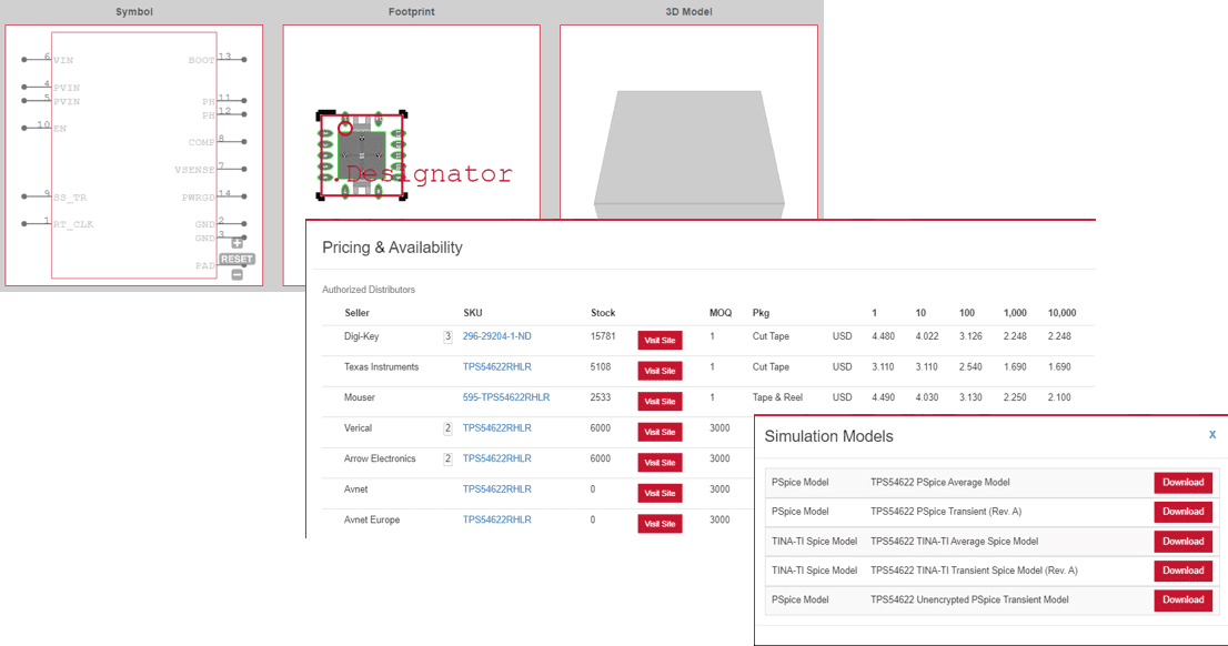 Electric Circuit Model Download: Schematics and SPICE Simulation - Free Online PCB CAD Library