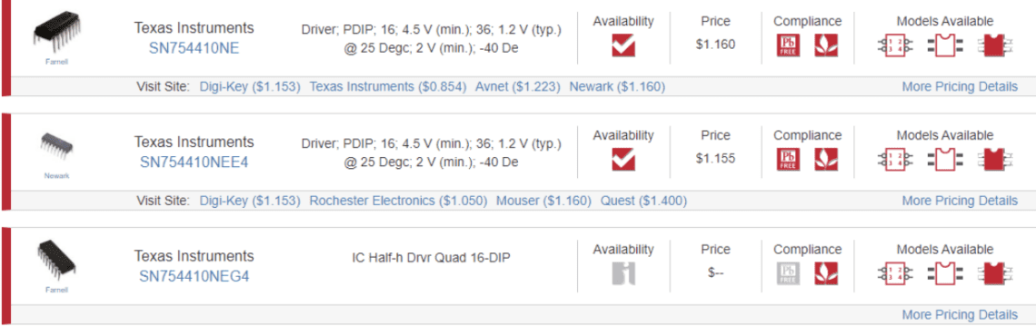 SN754410: DC Drivers and High Current Needs - Free Online PCB CAD Library