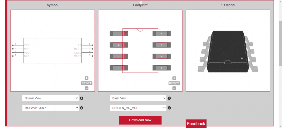 MCP2551: High-Speed CAN Transceiver Datasheet - Free Online PCB CAD Library