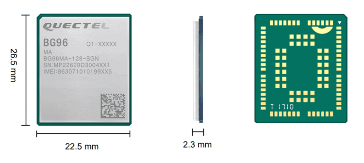 Quectel BG96 Datasheet: Cellular IoT Module - Free Online PCB CAD Library