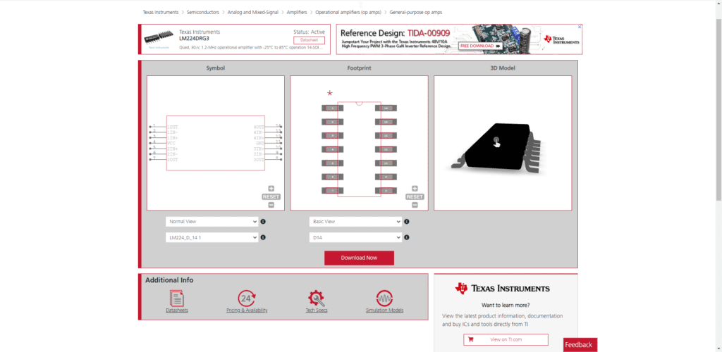 LM224 Datasheet: Explanation and Analysis - Free Online PCB CAD Library
